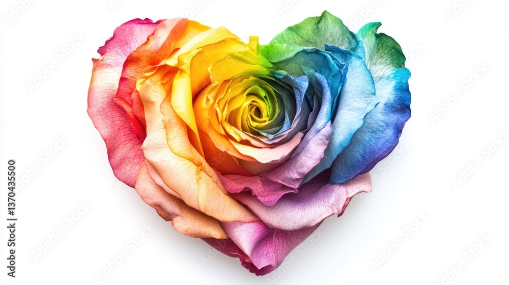 Celebrate pride with this beautiful heart-shaped rose featuring the ...