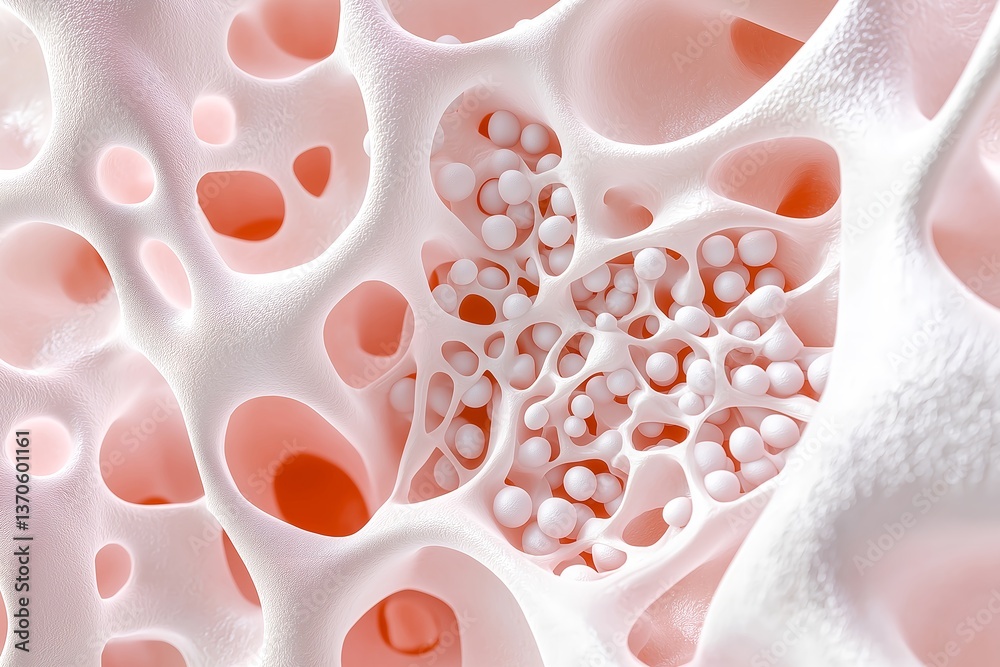 Cross-Section of Bone Marrow Affected by Leukemia, Abnormal Blood Cell ...