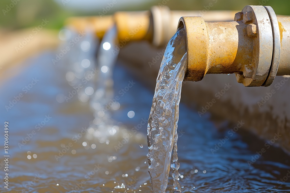 Water Conservation in Agriculture, Close-up of Rainwater Harvesting ...