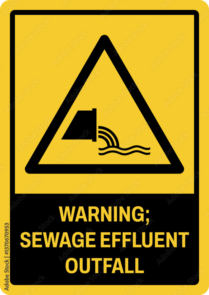 warning safety signs v2 uppercase text_warning ; sewage effluent ...