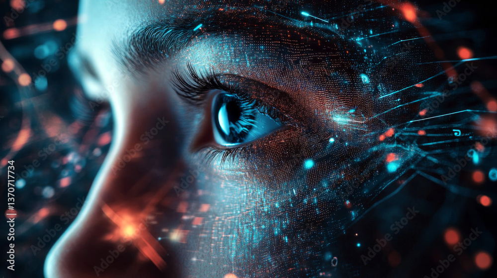 Illustration of abstract stream information. Generate image, video from ...