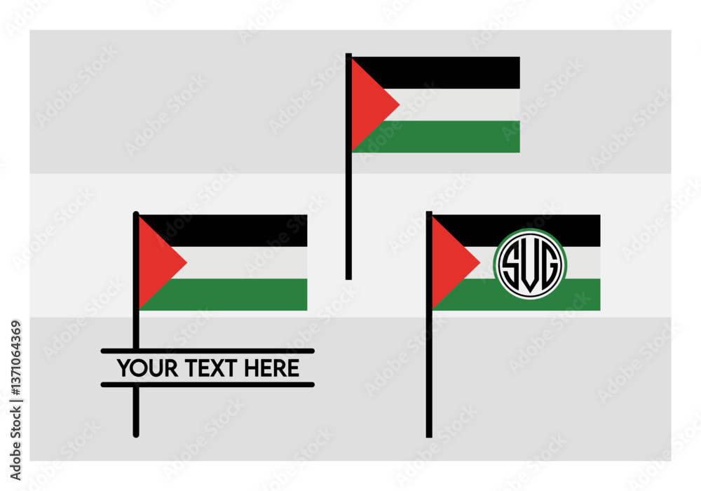 [BAE] å_Palestine Flag SVG Silhouette Bundle, Palestine Silhouette ...