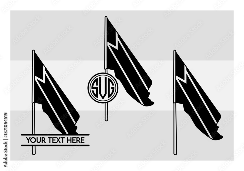 Palestine Flag SVG Silhouette Bundle, Palestine Silhouette, Flag Svg ...