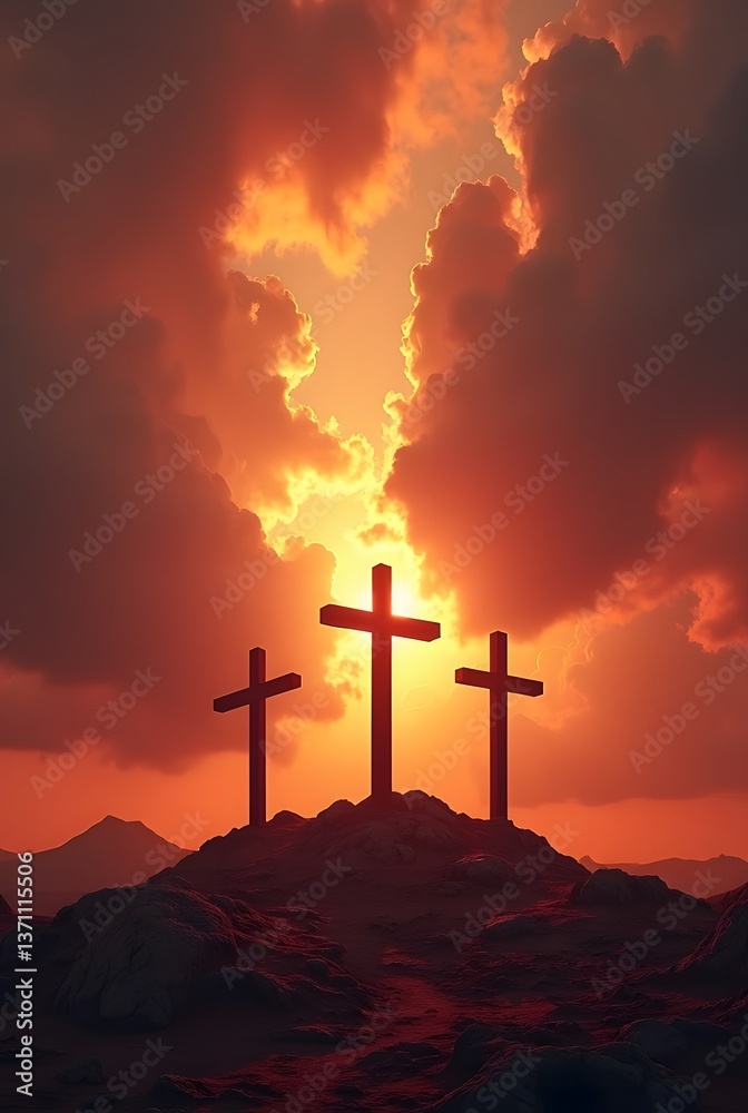 Holy cross symbolizing the death and resurrection of Jesus Christ Stock ...