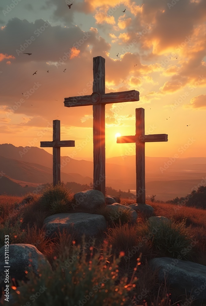Holy cross symbolizing the death and resurrection of Jesus Christ Stock ...