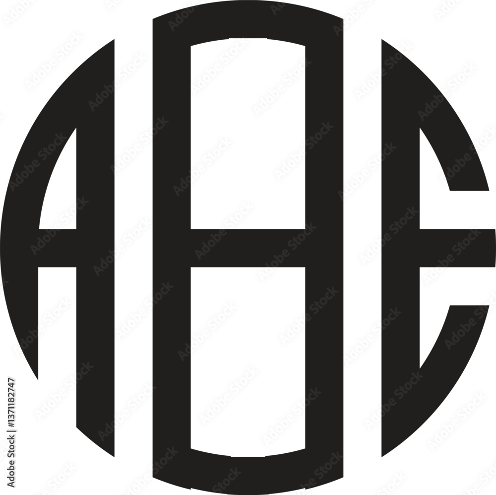 Round Vector Logo Design Stock Vector (Royalty Free), 3D illustration ...