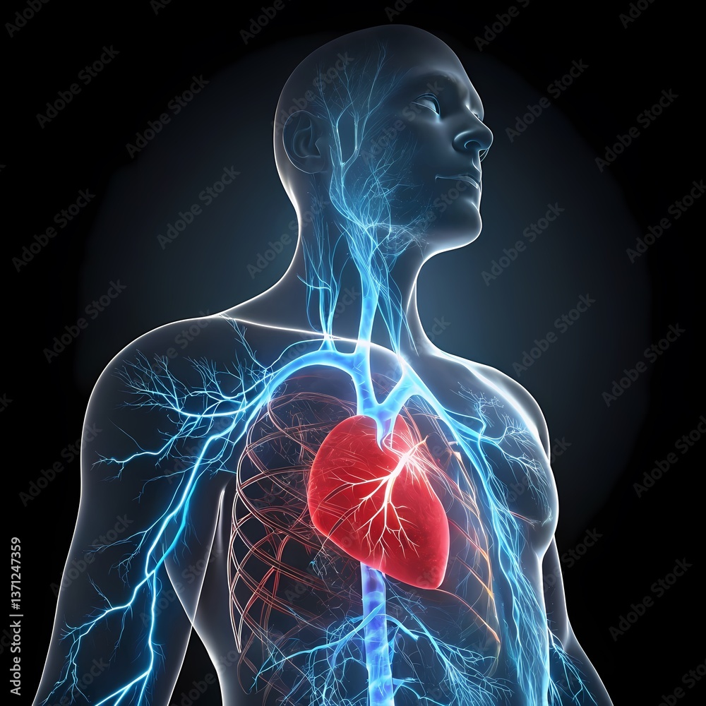 Human heart anatomy illustration medical health care cardiovascular ...