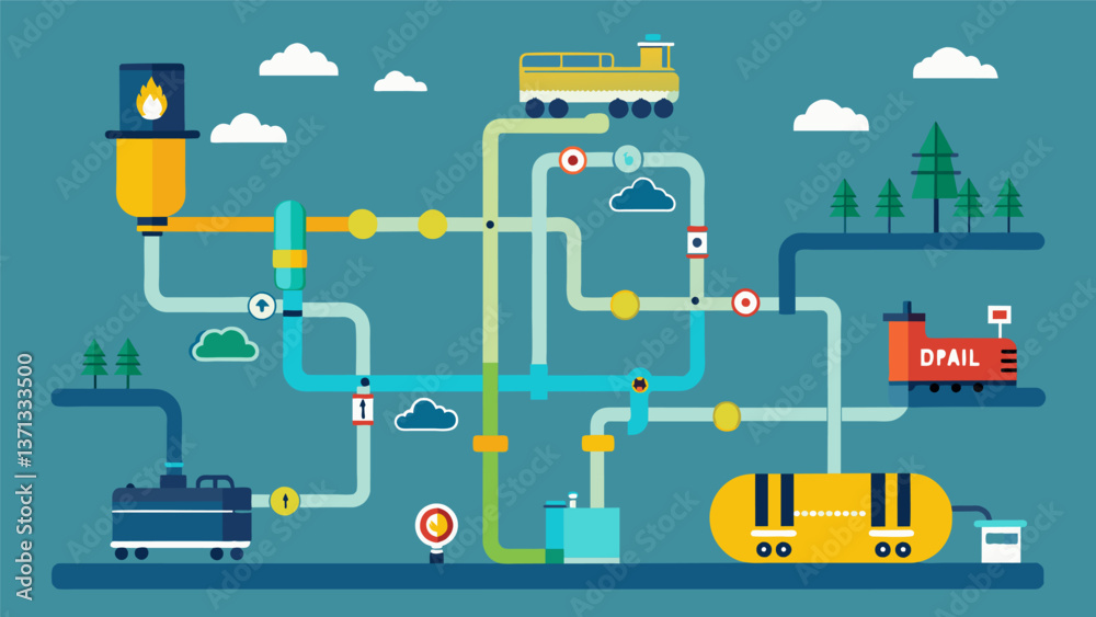 Stock-Vektorgrafik „A detailed map highlighting the different types of ...