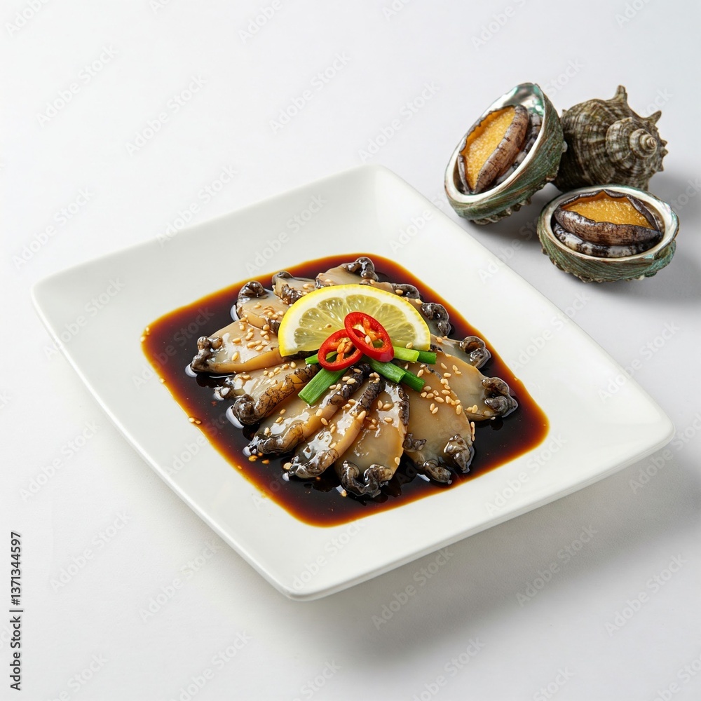 Korean Soy Sauce Marinated Abalone (Jeonbok Jang) with Sesame and ...