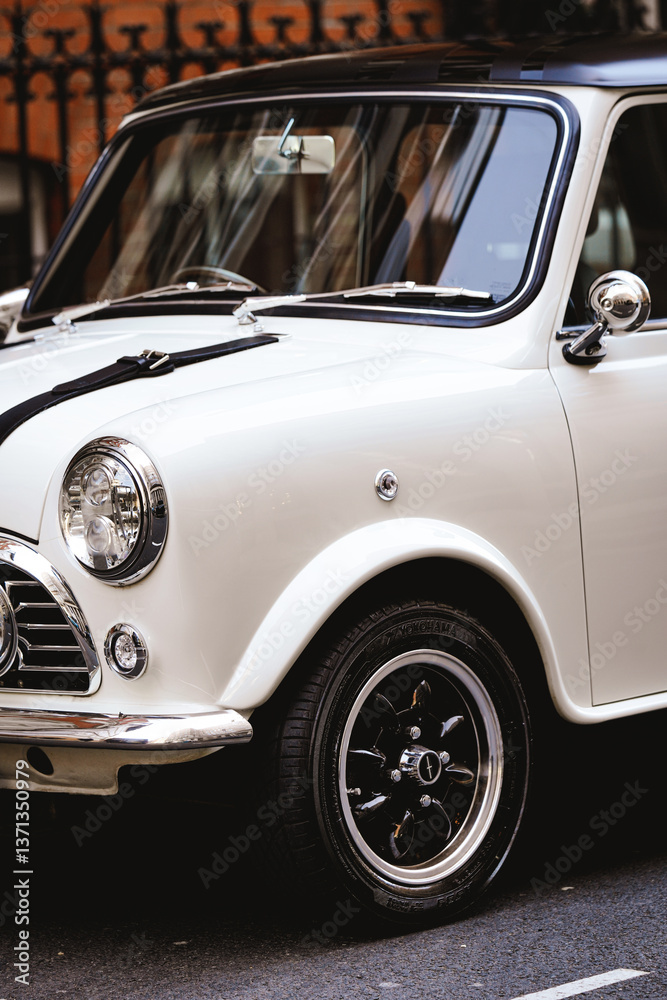 British Mini Cooper (Austin Cooper, Austin Mini) Classic Car, Park ...