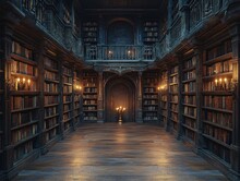 An Old Library In A Medieval Castle Free Stock Photo - Public Domain ...