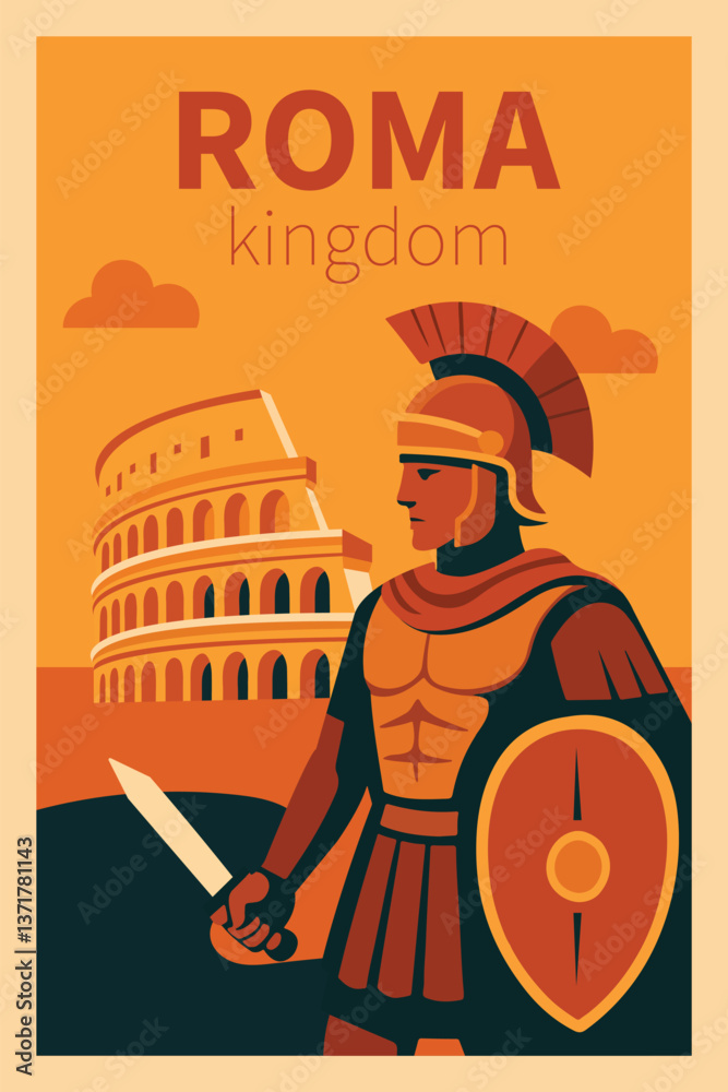 Echoes of the Roman Empire: A stylized illustration captures a stoic ...