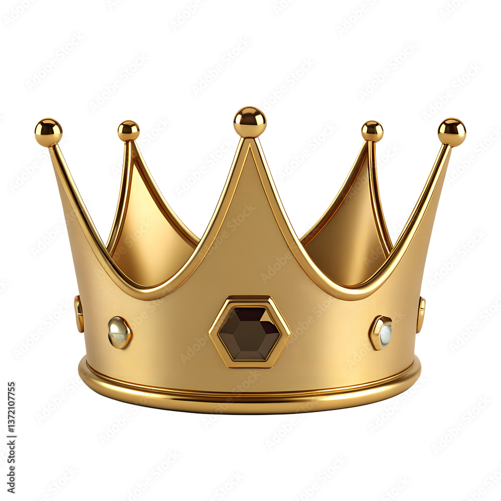 Golden Crown Icon: Free Royalty Clipart - Vector PNG Download Stock ...