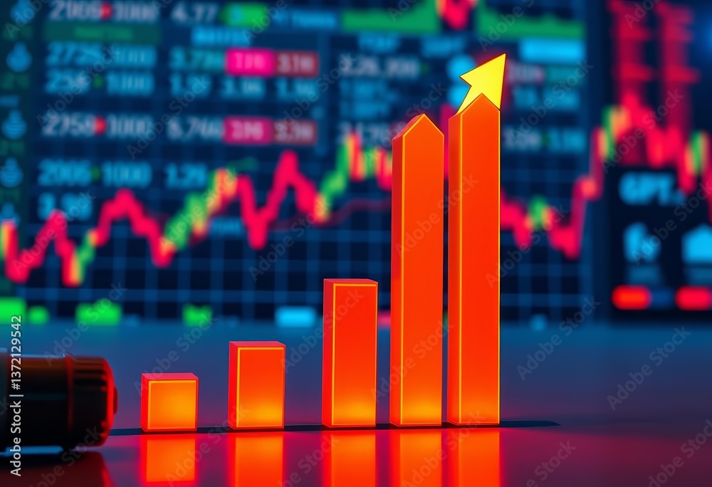 Electricity bill graph showing upward trend, impacting stock market ...