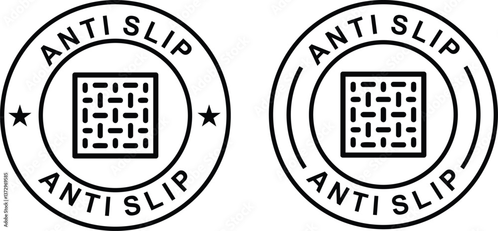 Anti slip labels , vector , stamps Stock Vector | Adobe Stock