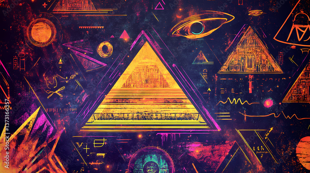 Mysterious hieroglyphs featuring alien craft during pyramid ...