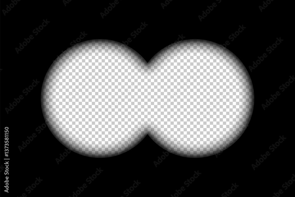 Binoculars viewfinder overlay on transparent background. Spy POV ...