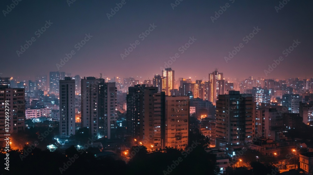 cityscape of global capability centres, low rise buildings with 3-4 ...