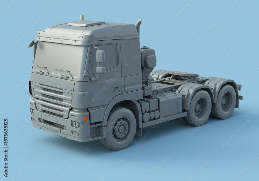 Tractor unit for overland freight transport, engineering design without ...