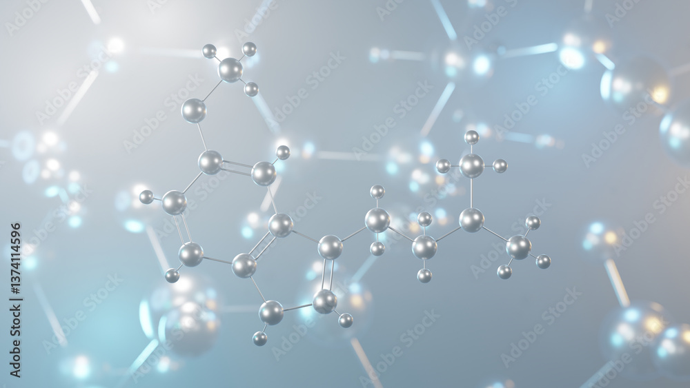 5-meo-dmt molecular structure, 3d model molecule, psychedelic ...
