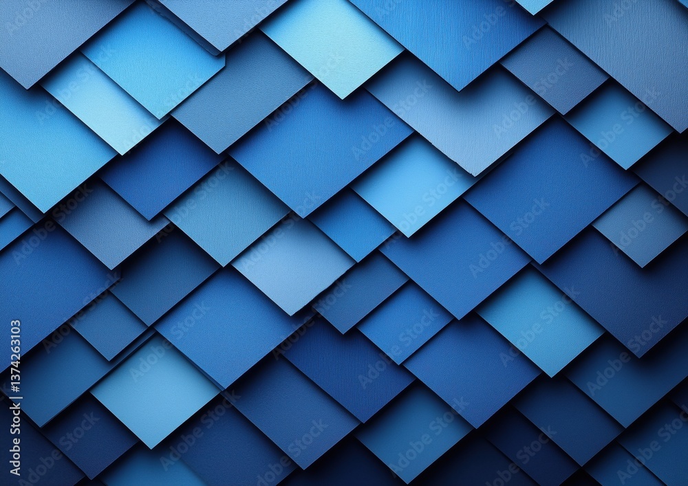 Cuadros azules creando una composición geométrica abstracta rectangular ...