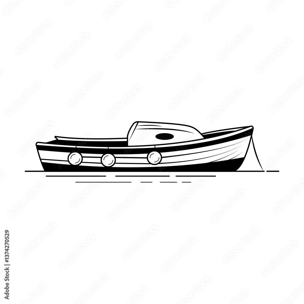 Vector images of boats. Line drawings of boats. Sailing vessels ...