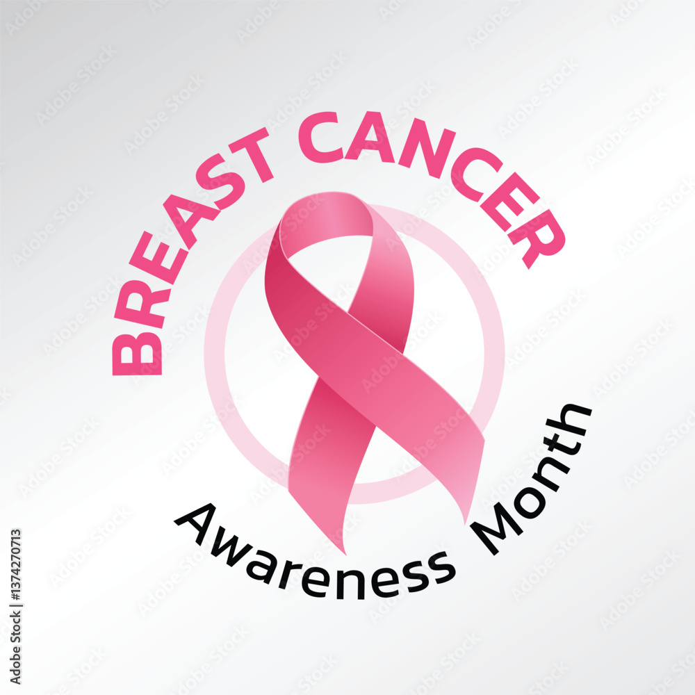 Image vectorielle Stock World Breast Cancer Awareness Month illustrate ...
