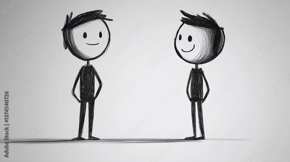 Stock-Illustration „Stick Figure Animation Fun: Creating AI-Powered ...
