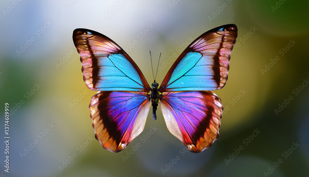 Firefly -Delicate butterfly wings with iridescent colors, finely ...