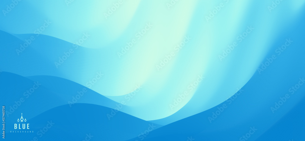 Blue abstract ocean seascape. Sea surface. Realistic landscape with ...