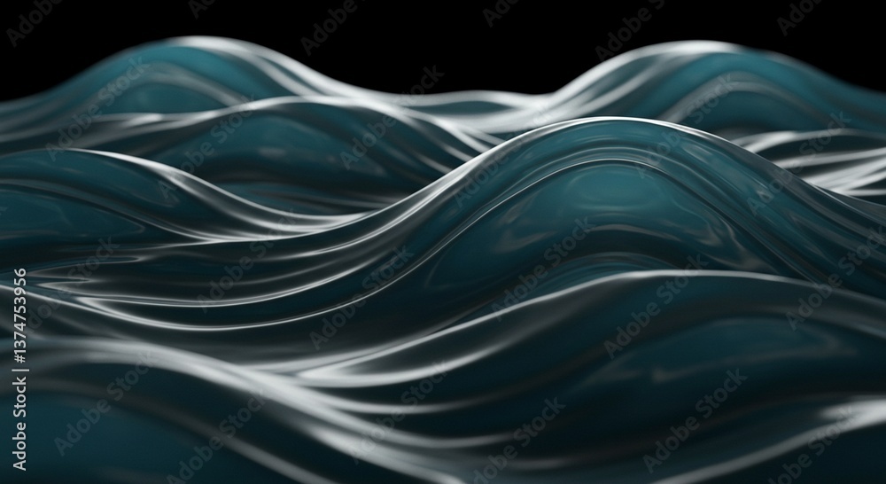 Foto de Stock Ultra-realistic 3D liquid waves with a silky smooth ...