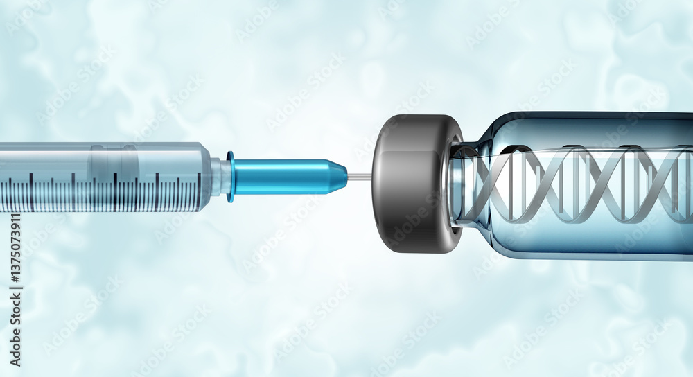 Genetic Medicine and gene therapy or biotechnology innovations as mRNA ...