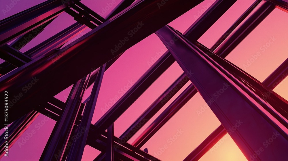 Abstract digital art piece that appears to be a close-up of a structure ...