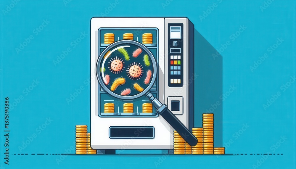 Bacteria identification in vending machines science lab infographic ...