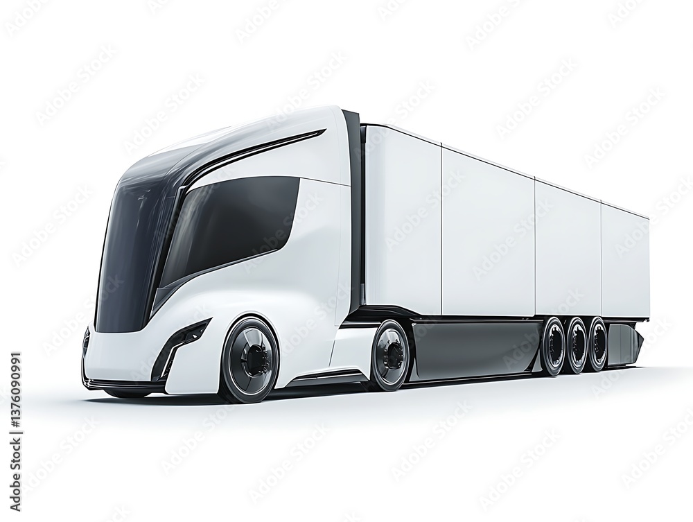 Futuristic Haul: A sleek, innovative semi-truck design that embodies ...