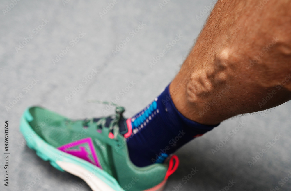 Photo Stock Varicose veins. Phlebology and DVT. Varicose veins on leg ...