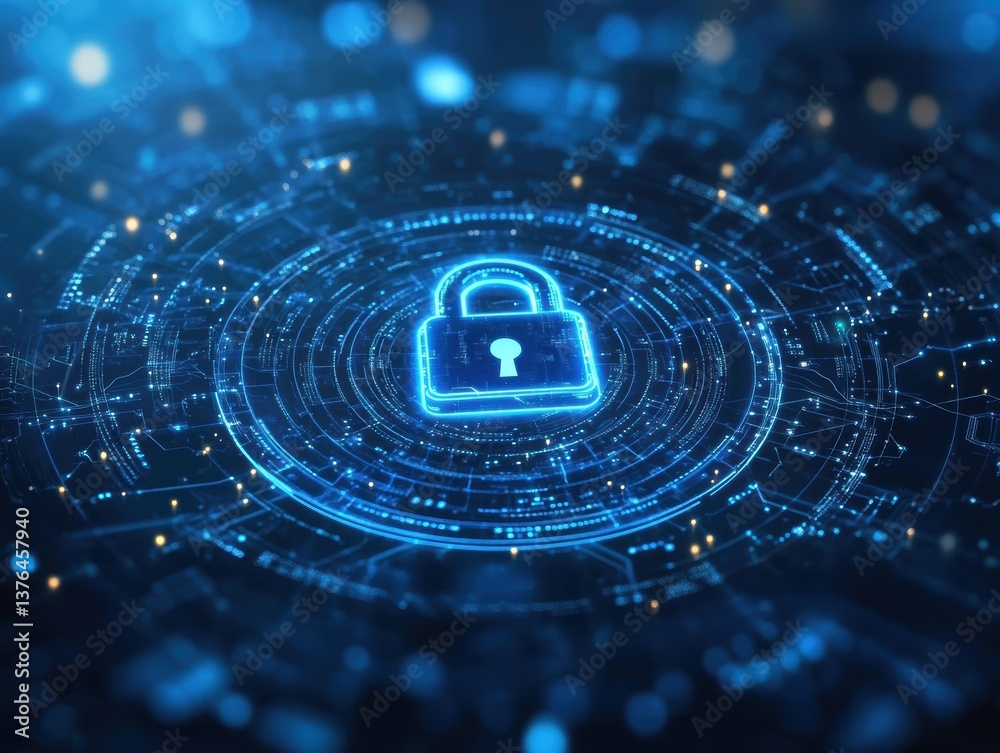 Cybersecurity Lock: A striking representation of digital security ...