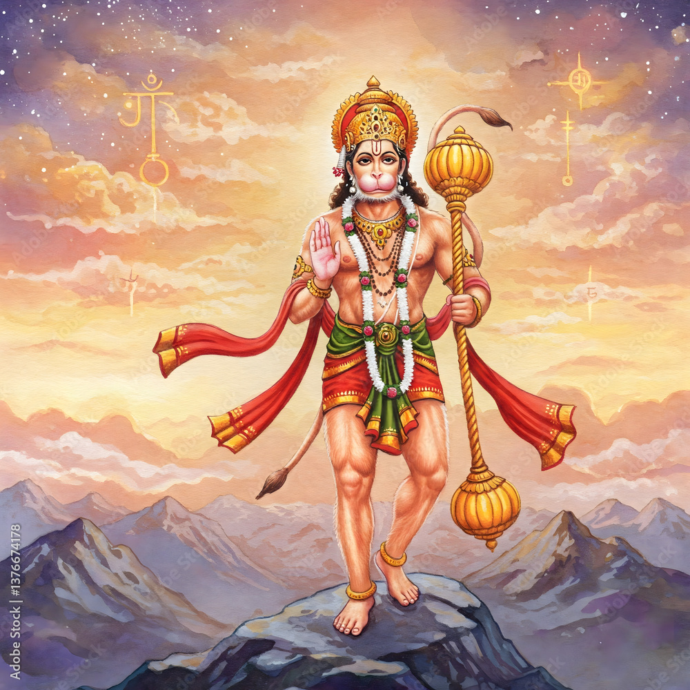 Lord Hanuman, the divine monkey god, is known for his immense strength ...