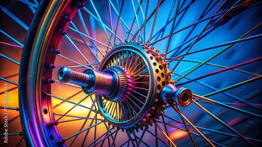 Bike Wheel Anatomy: Spoke, Hub, Rim, Tire Exploded View Diagram Stock ...