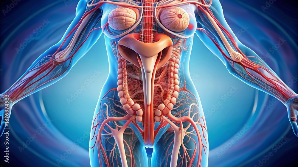 High-Detail Female Reproductive System Anatomy Chart: Medical ...