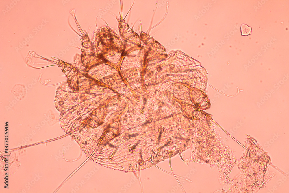 Foto de Stock Image of pubic lice in microscopy from urine specimen ...