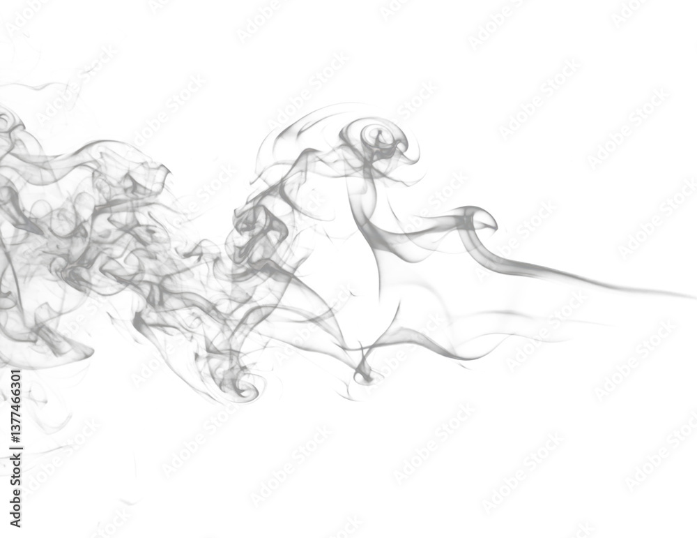 white, blanc, grey smoke fog fumes vapor, vapory smog swirls shaped ...