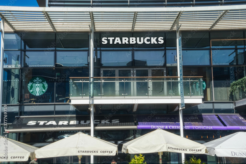 Dublin Ireland march 2025..Two-story commercial building with a ...