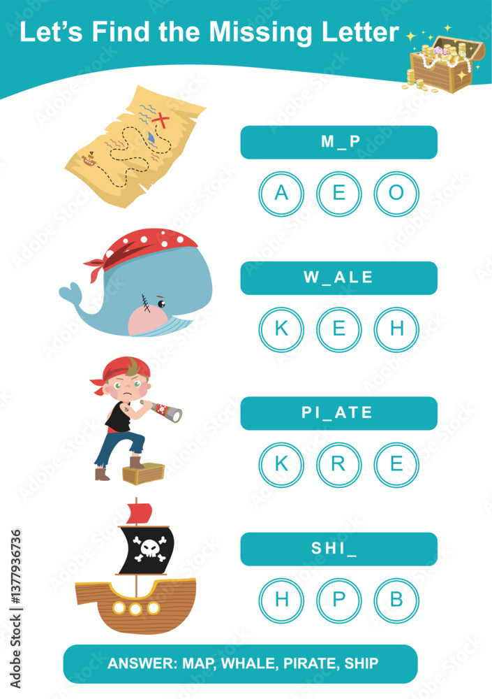 What letters are missing? Complete the words. Let’s find the missing ...
