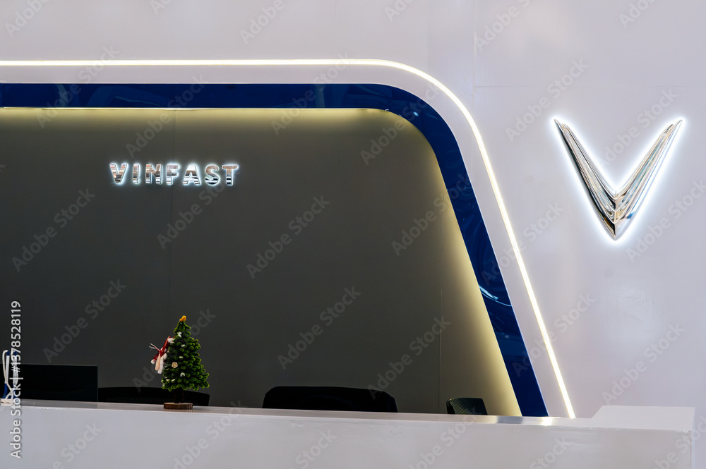 Logo of the Vietnamese brand of Vinfast electric cars manufactured by ...