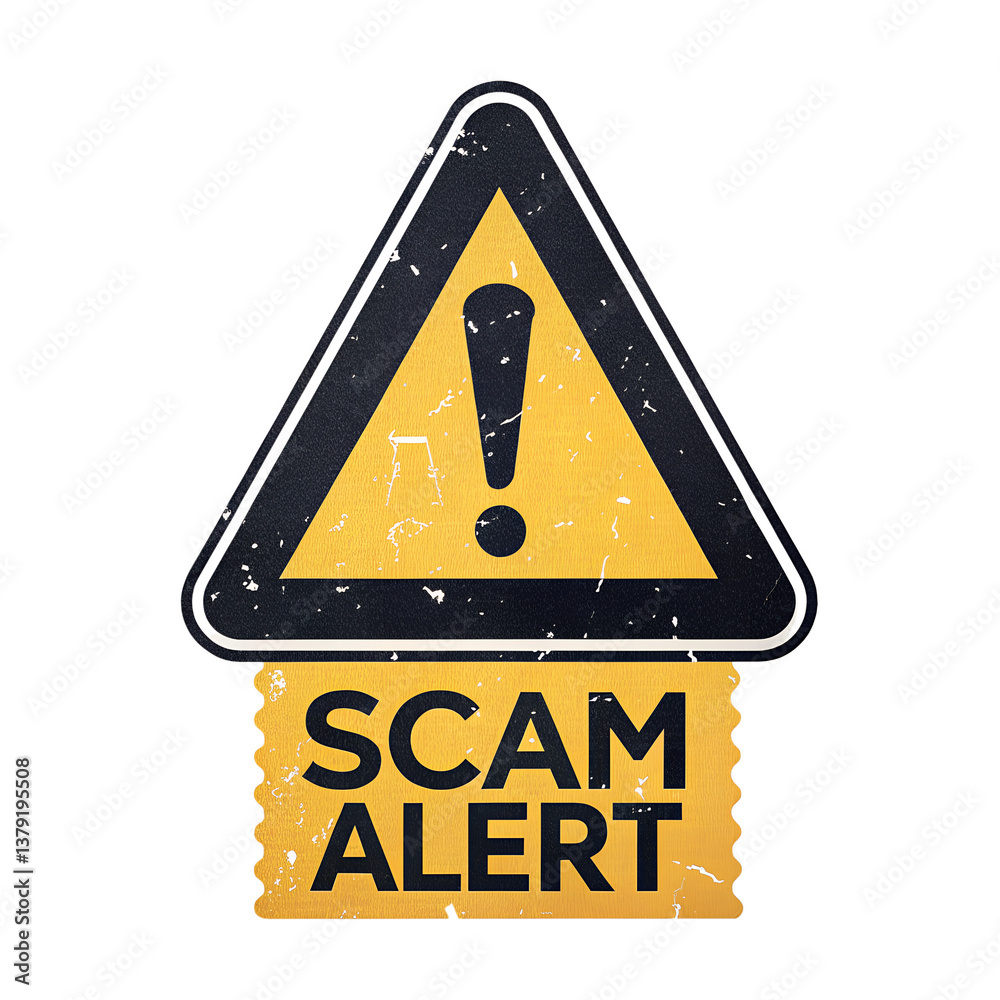 yellow warning sign with exclamation mark | Scam Alert Sign – Caution ...