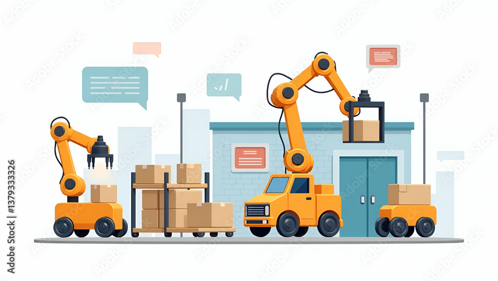 3D Robotic warehouse management systems streamline logistics by automating inventory tracking ...