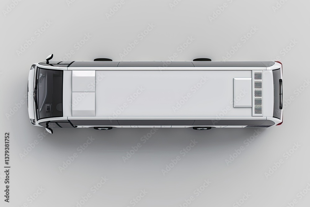 Bus Mockup Top View Coach Car Sides of Vehicle Truck Mock Up Front and ...