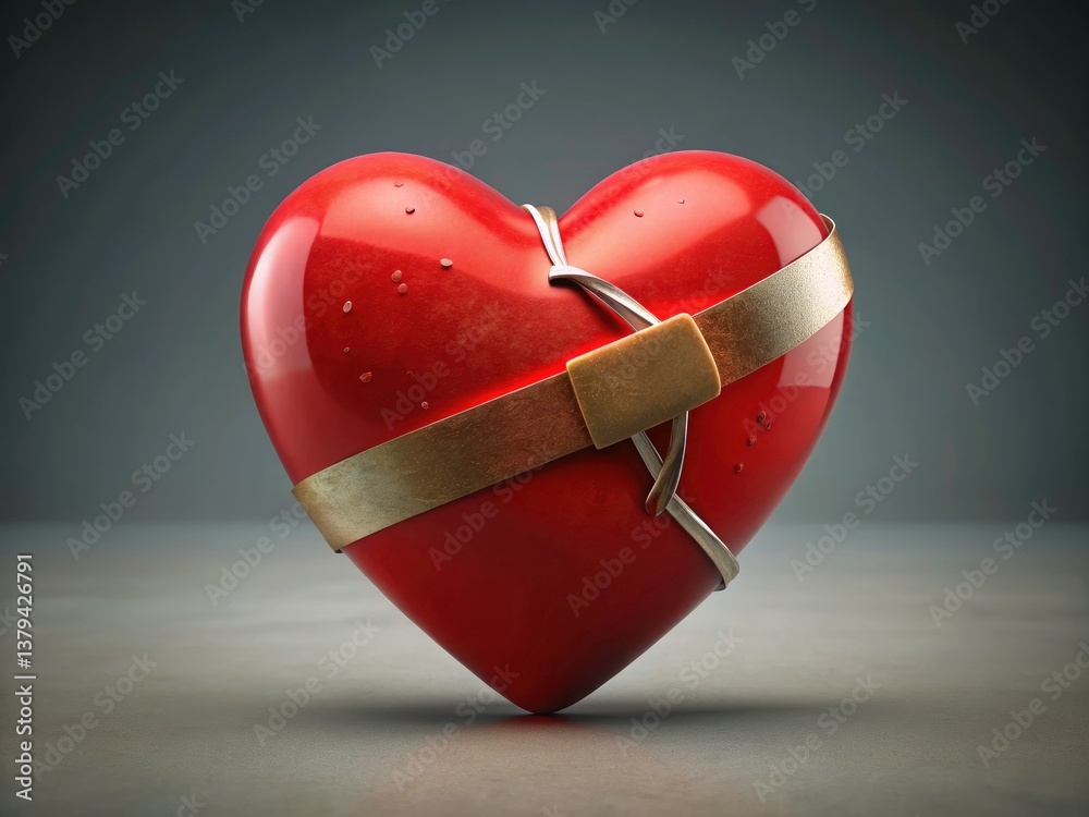 Broken Heart Animation Loop - 2D Animated Bandaged Heart GIF Stock ...