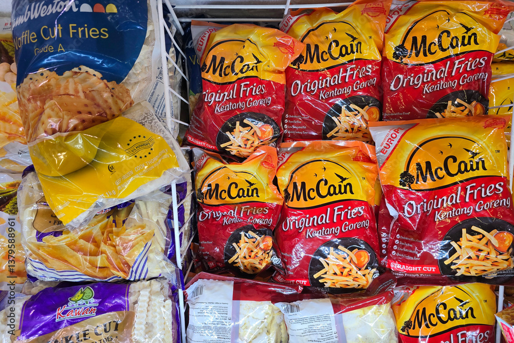 Penang, Malaysia - Mar 26, 2025: Packs of McCain Original Fries and ...